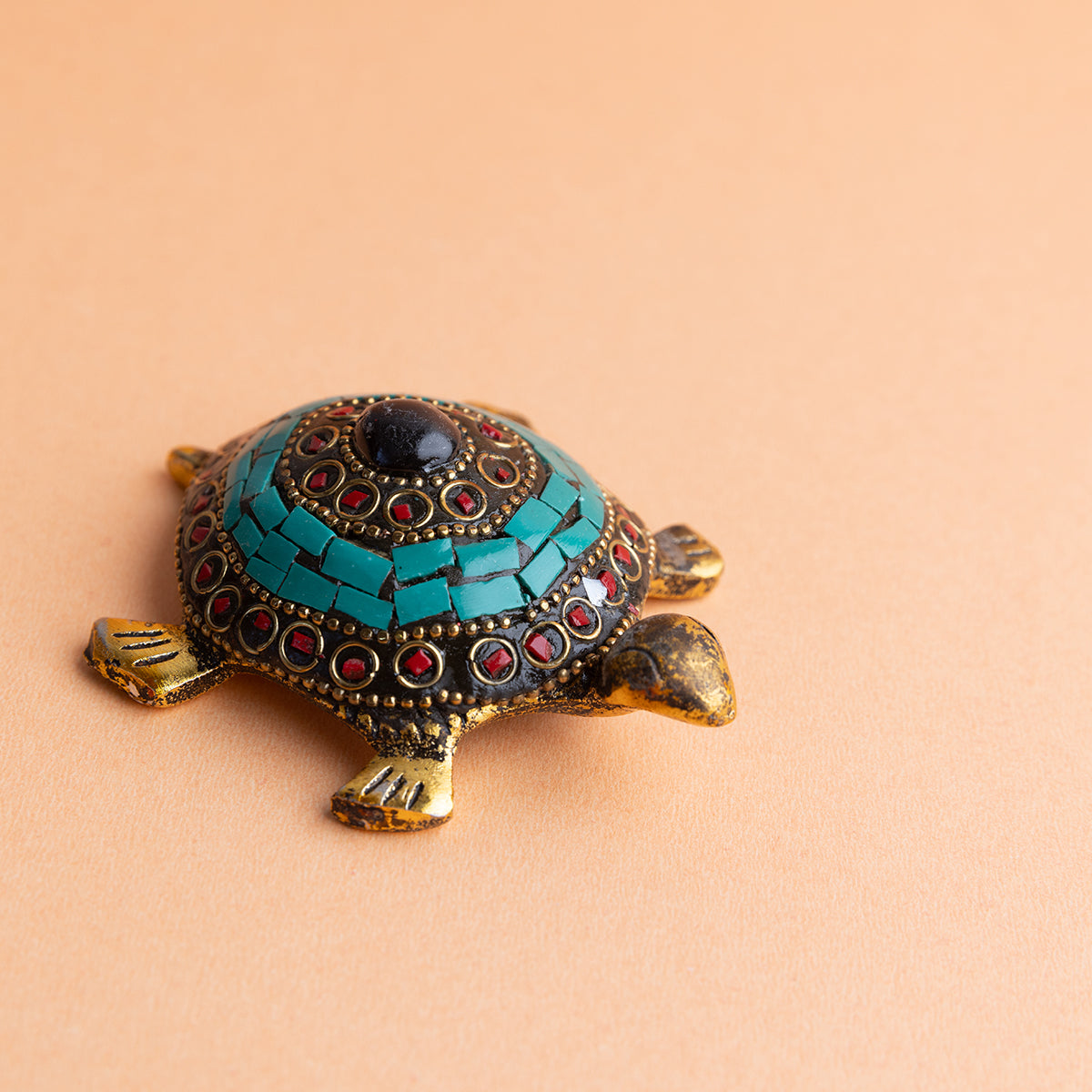 Turquoise Mosaic Tortoise Figurine – Samskara Home
