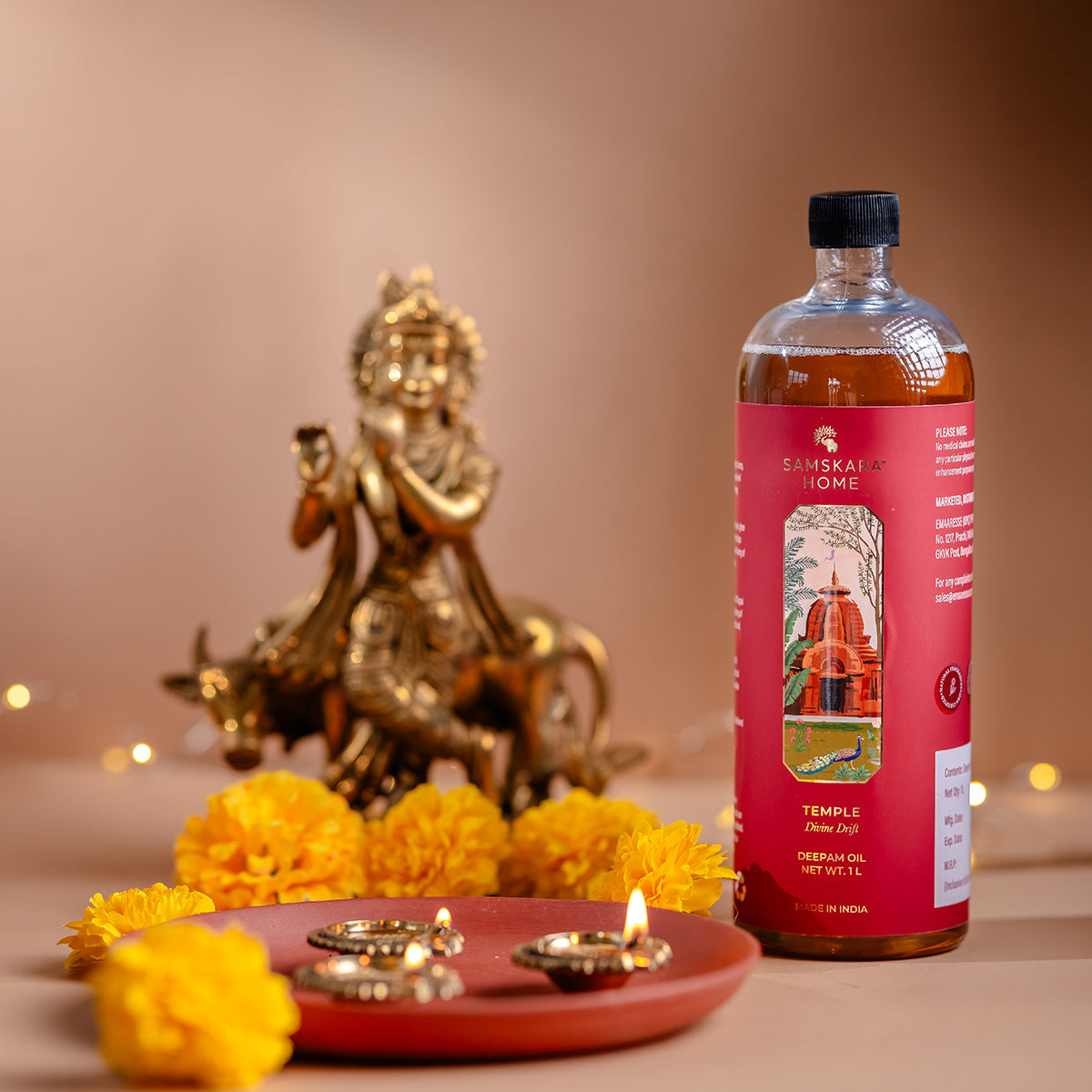 Temple Deepam Oil (1 ltr) – Samskara Home