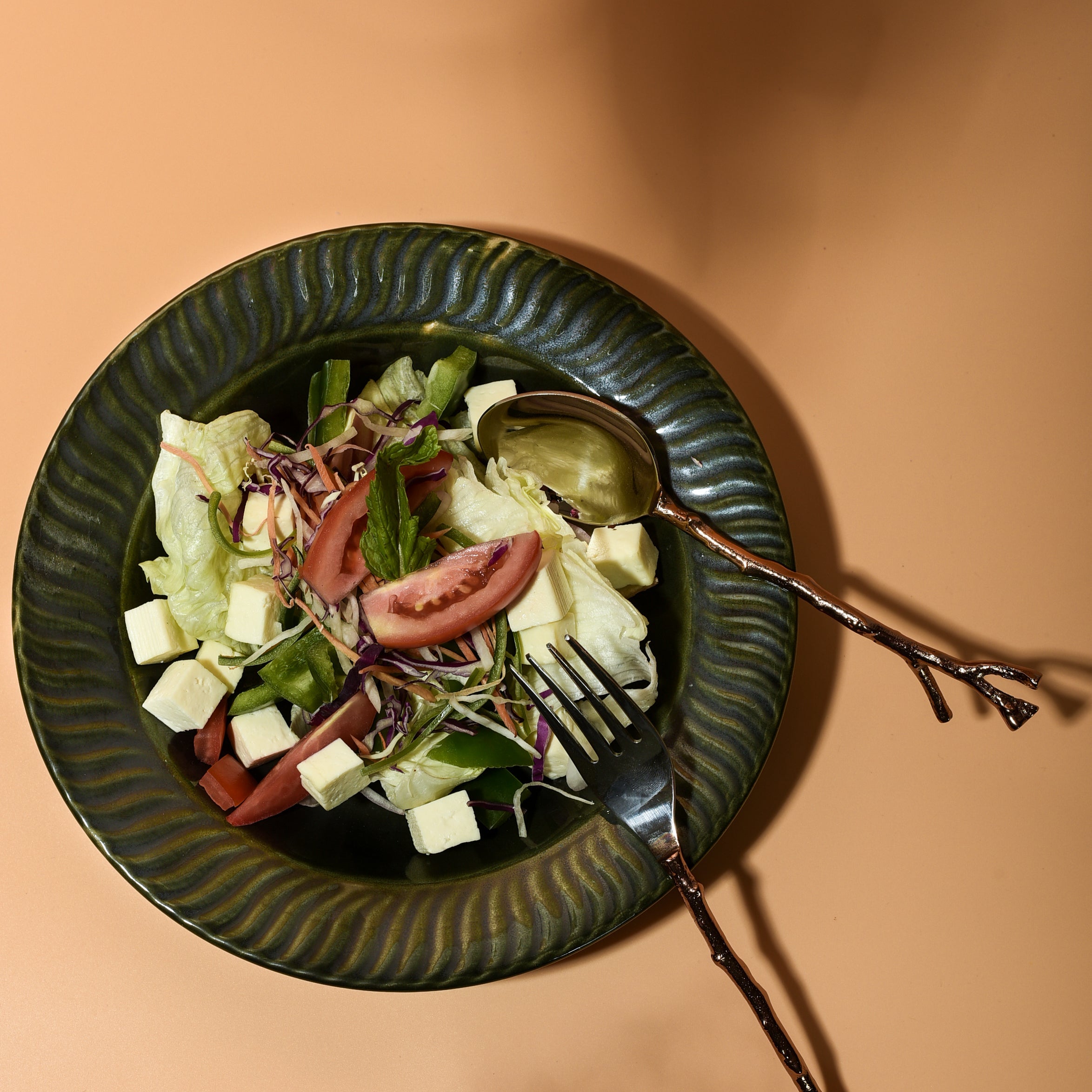 Juniper Green Ceramic Plate | Tableware | Marigold Mansion – Samskara Home