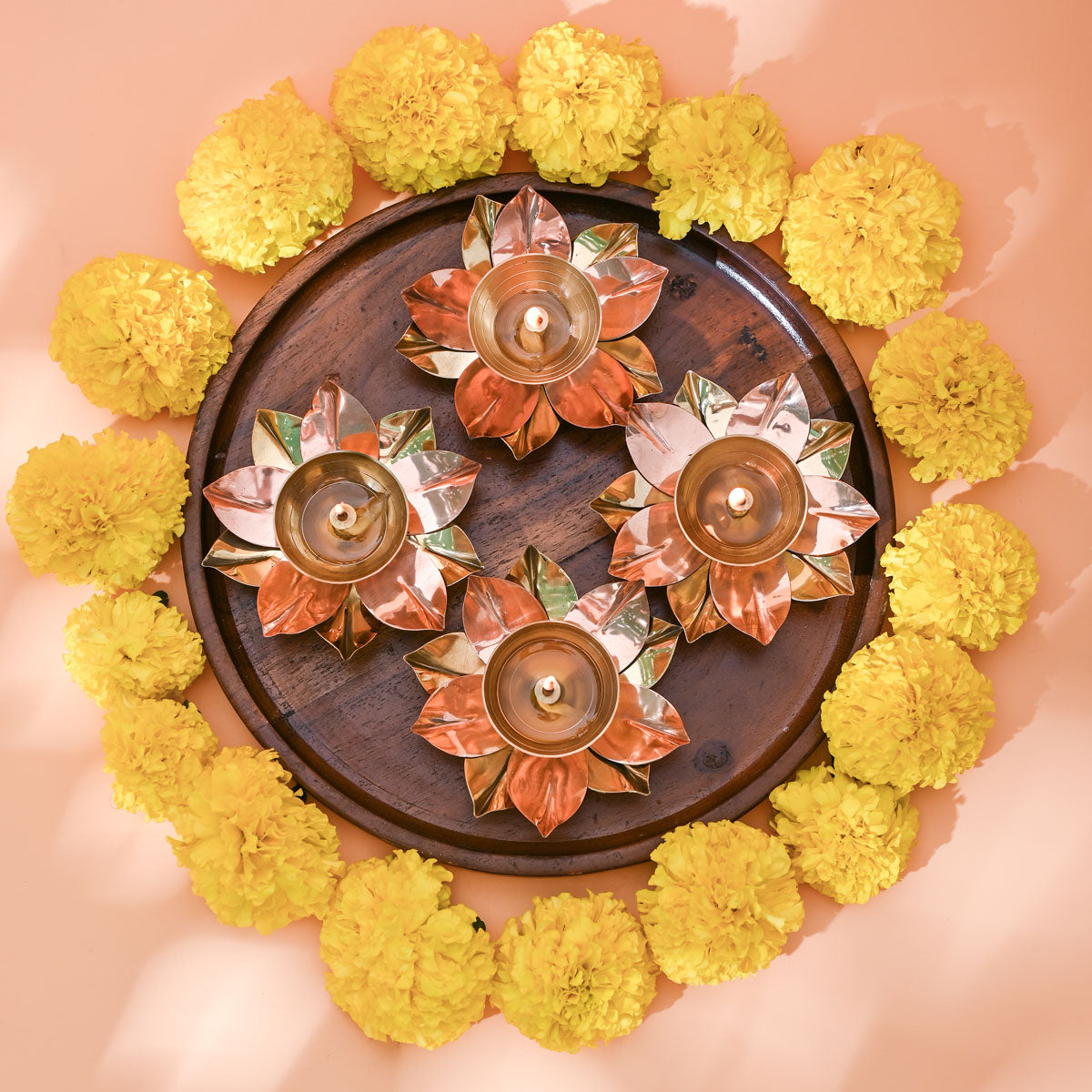 Kaashvi Metal Diyas (Set Of 4) – Samskara Home