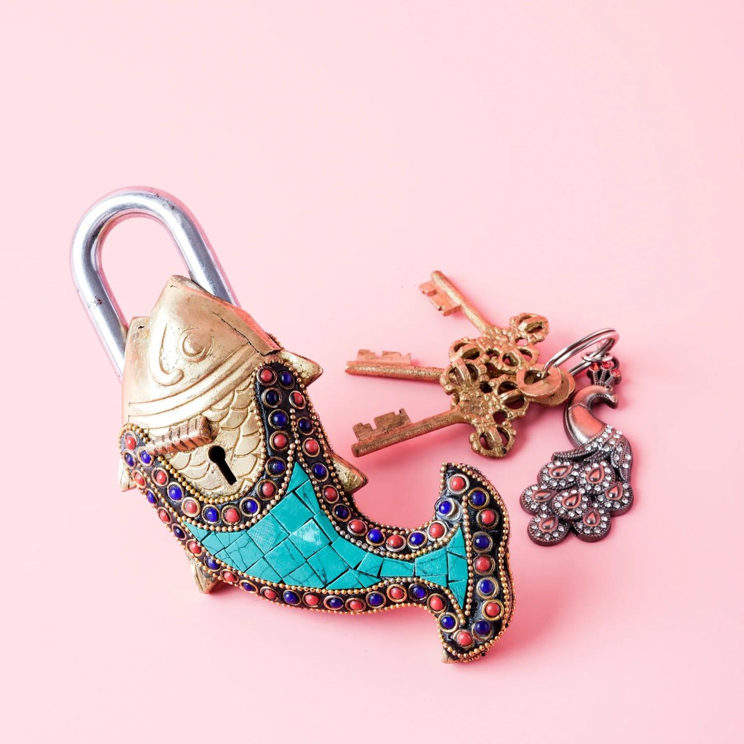 Matsya Antique Fish Lock – Samskara Home